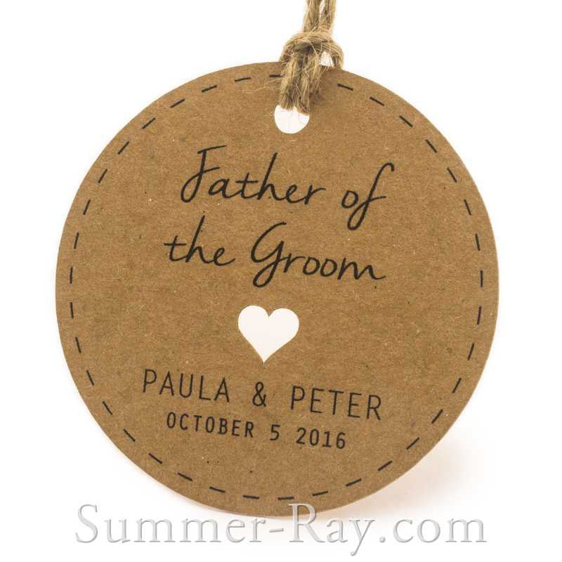 brown personalised tags