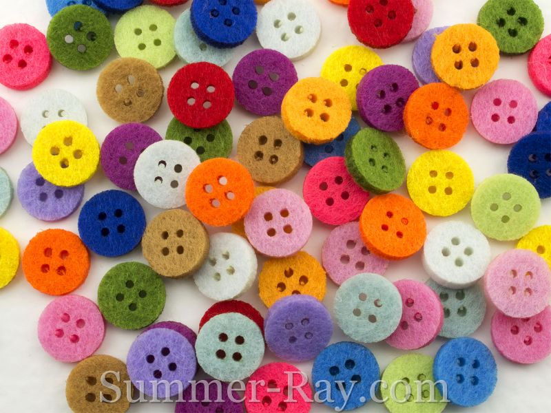 4-Eye Felt Buttons – Summer-Ray.com