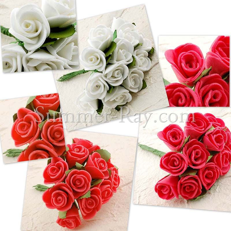 Miniature Foam Roses - 144 pieces – Summer-Ray.com