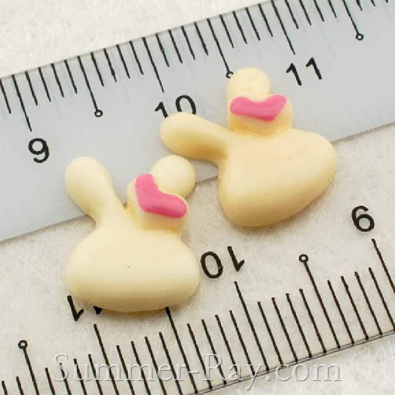 Cabochon Resin Mini Bunny with Heart – Summer-Ray.com