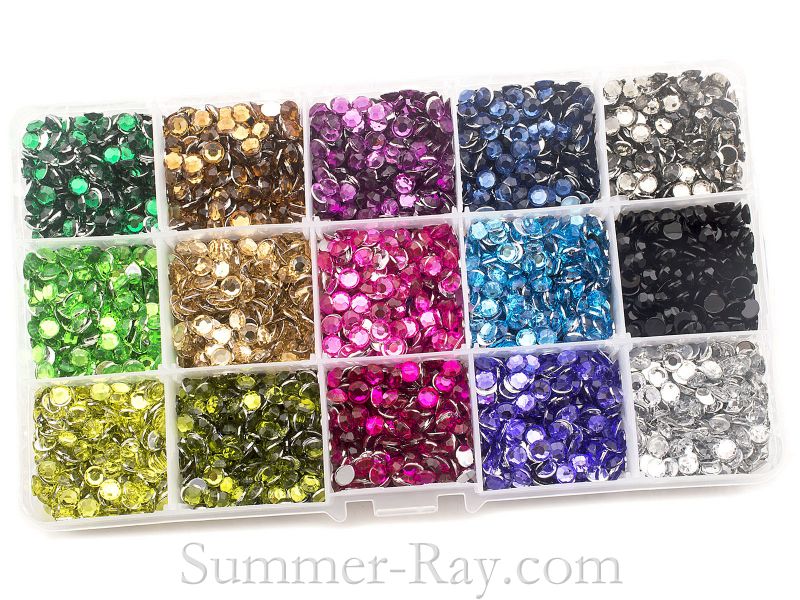 Rhinestones 5mm Mixed Color in Storage Box - 4500 pieces – Summer-Ray.com