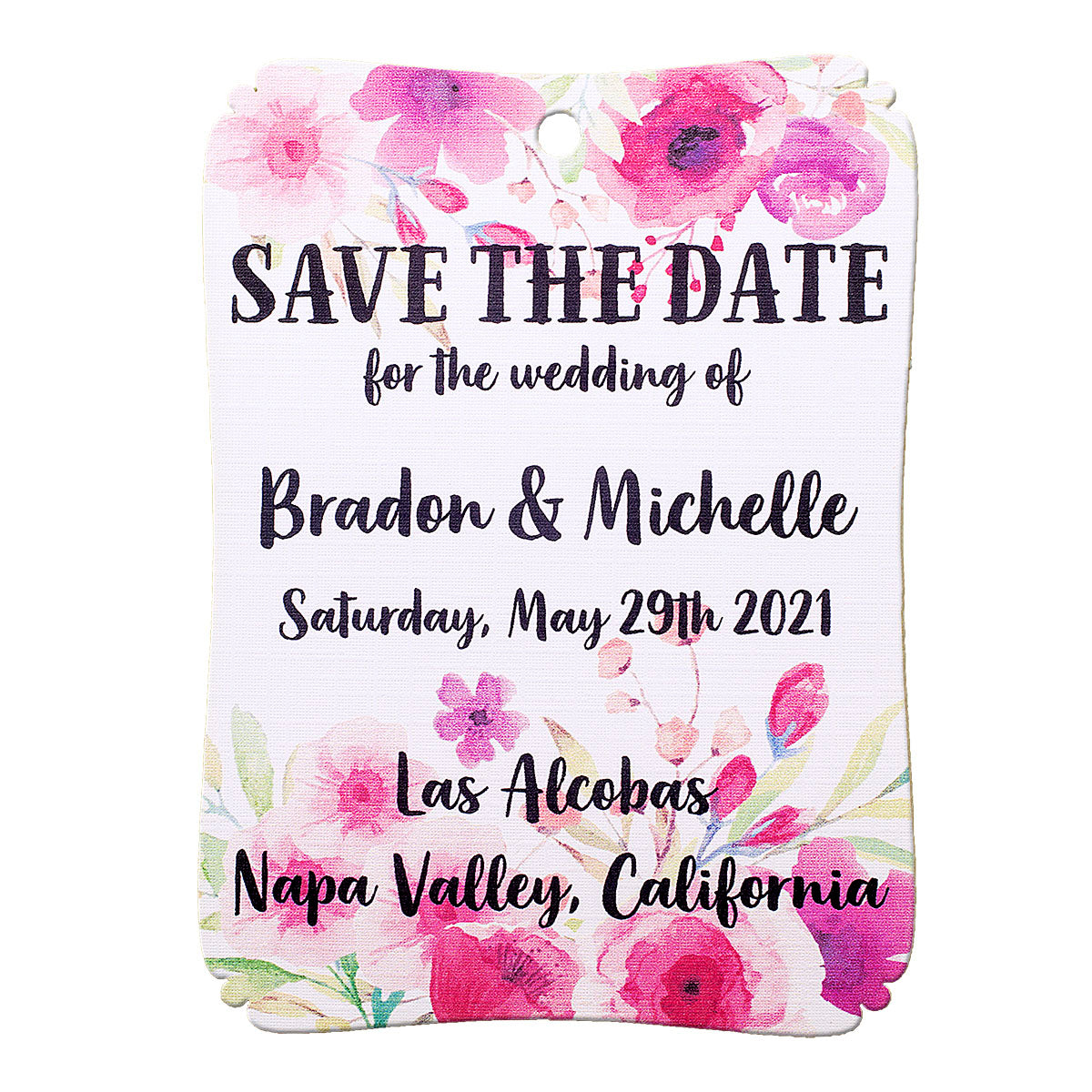 Personalized Save The Date Tags Invitation for Rustic Wedding with Wat ...