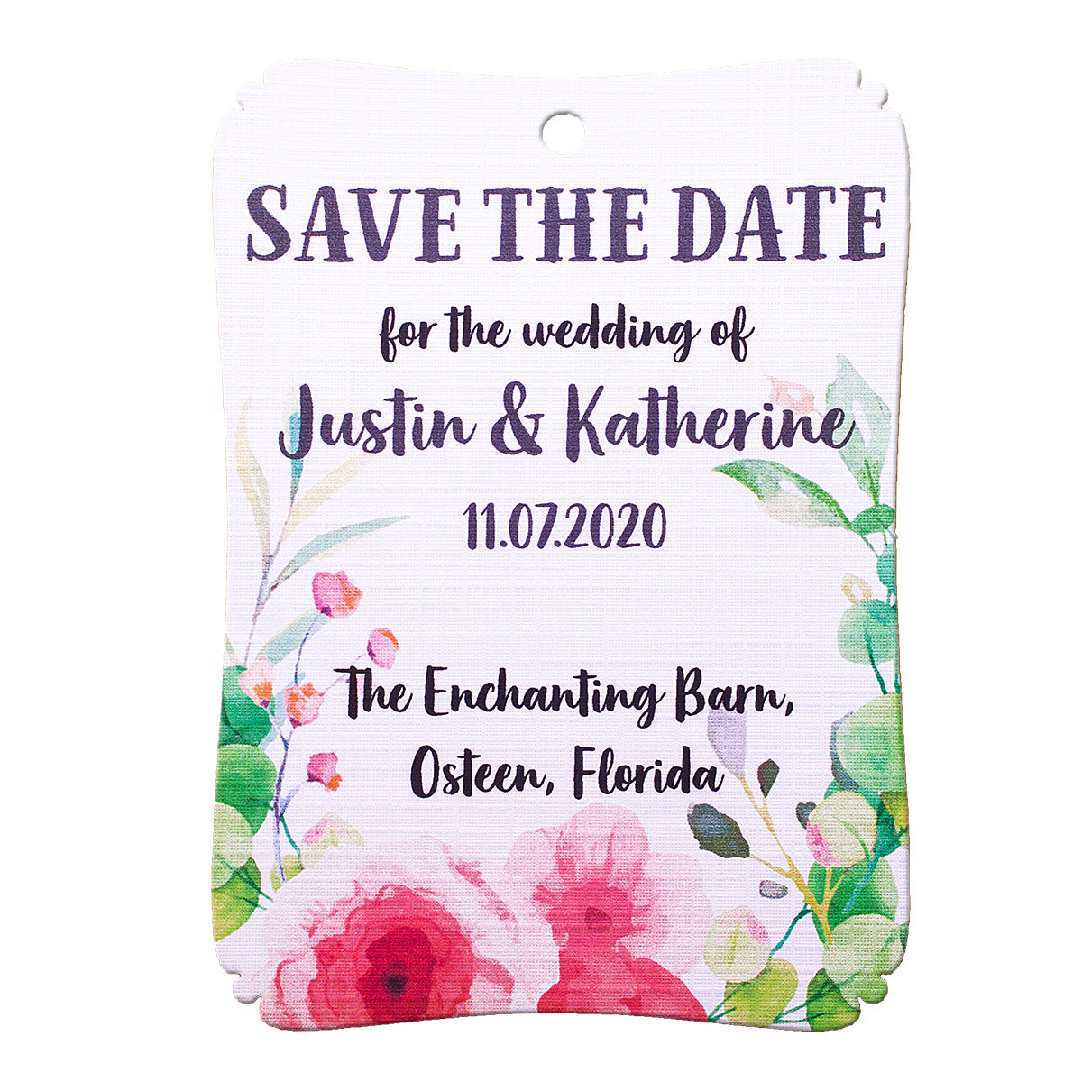 Personalized Save The Date Tags Invitation for Rustic Wedding with Wat ...