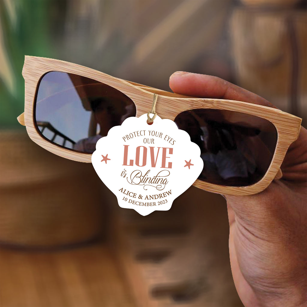 Personalized Wedding Gift Tags Our Love is Blinding Beach Themed Weddi ...