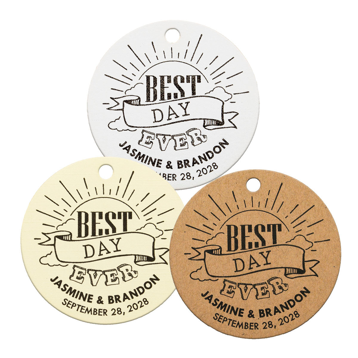 Personalized Wedding Welcome Gift Tags Best Day Ever Bridal Shower Wel ...