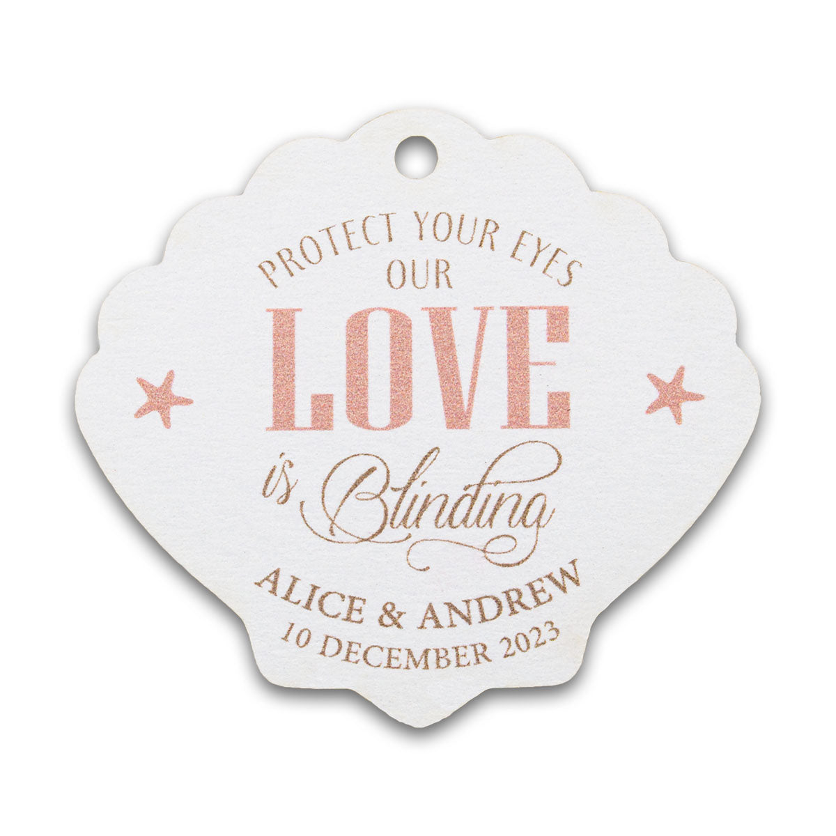 Personalized Wedding Gift Tags Our Love is Blinding Beach Themed Weddi ...
