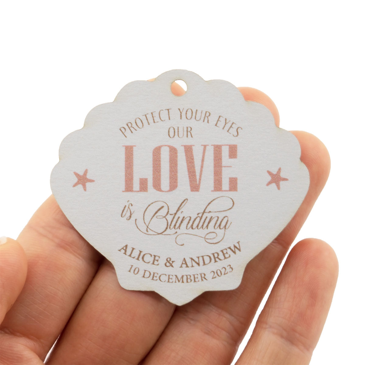 Personalized Wedding Gift Tags Our Love is Blinding Beach Themed Weddi ...