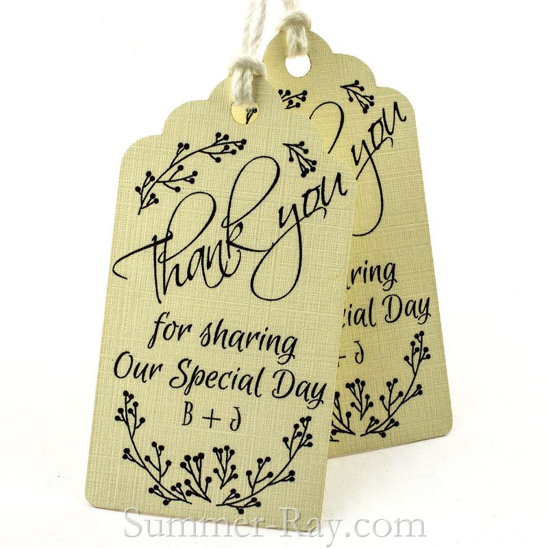 Personalized Thank You for Sharing our Special Day (II) Gift Tags ...