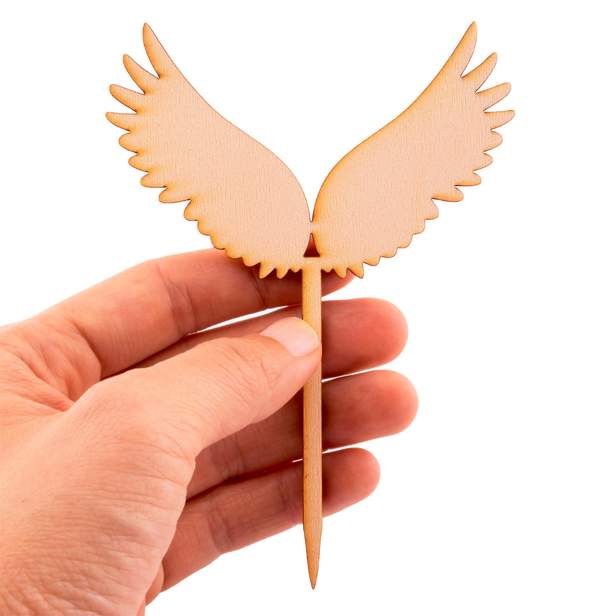 Wooden Angel Wings Laser Cut Cupcake Topper for Baby Shower Birthday P ...
