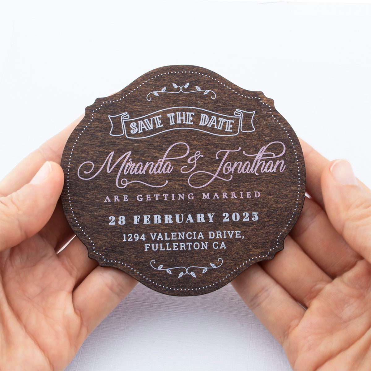 Personalized Wooden Save the Date Fridge Magnet for Rustic Wedding ...